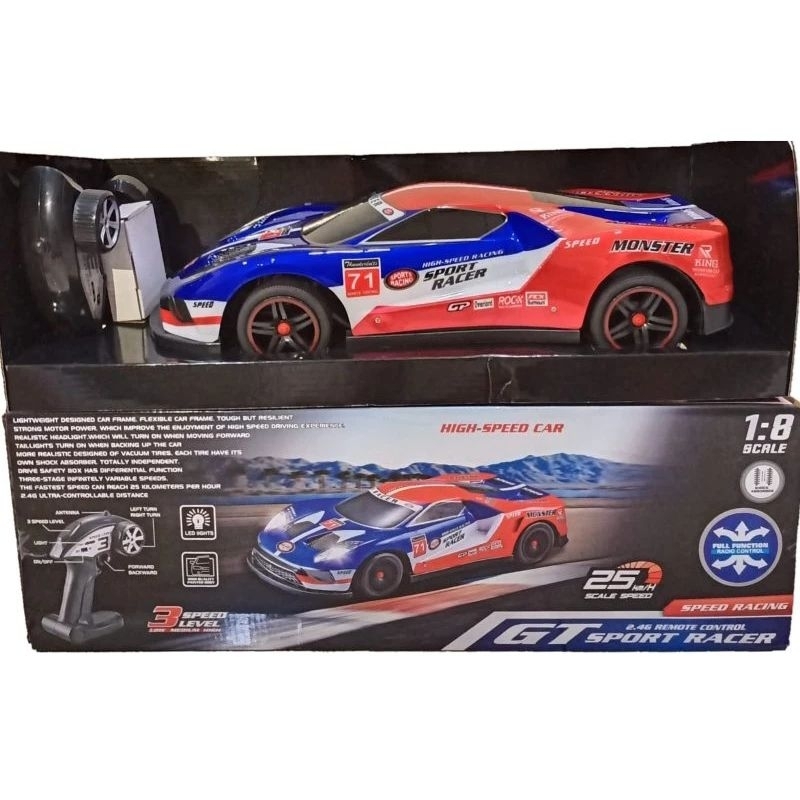 Jual Mobil Remote RC GT Sport Racer Skala 1:8 | Shopee Indonesia