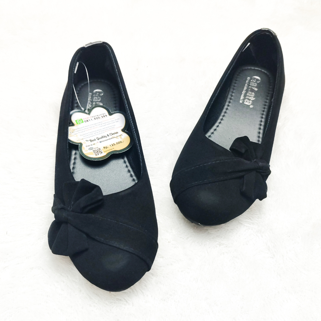 Jual Flatshoes Blackpanda Kirey Sepatu Balet Wanita Hitam Outsole Karet ...