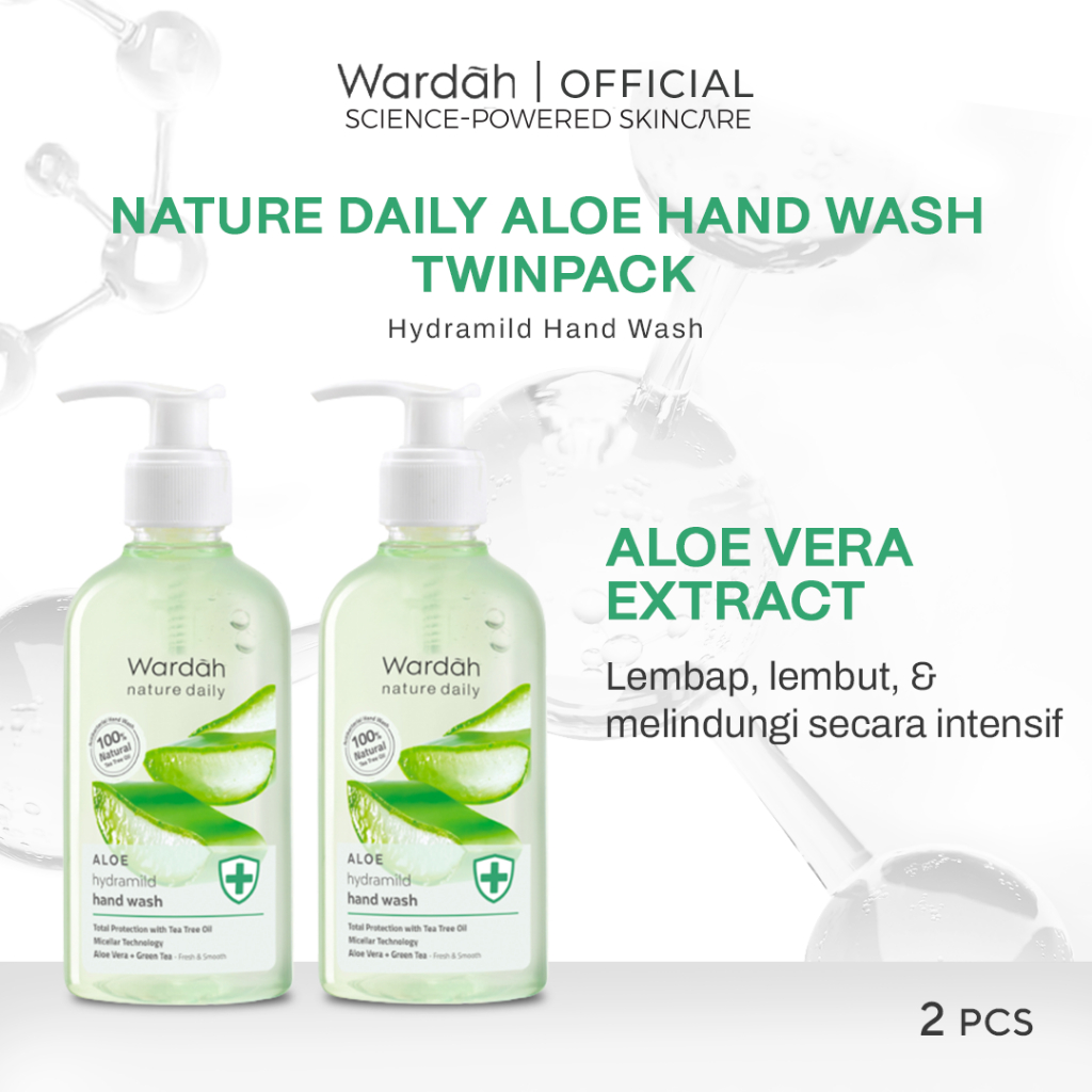 Jual WARDAH Nature Daily Aloe Hydramild Hand Wash 250 ml Twinpack ...