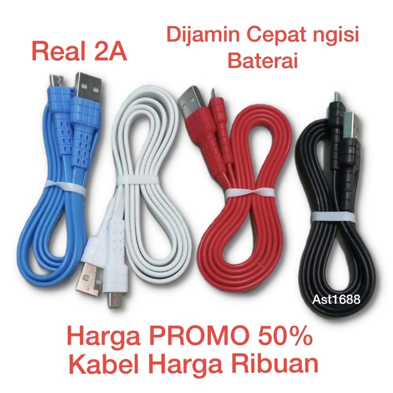 Jual Kabel Data 2A Micro Fast Charging Non Packing Usb Android 1 Meter ...