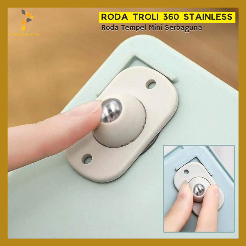 Jual Roda Tempel Mini Serbaguna / Roda Troli 360 Stainless Universal ...