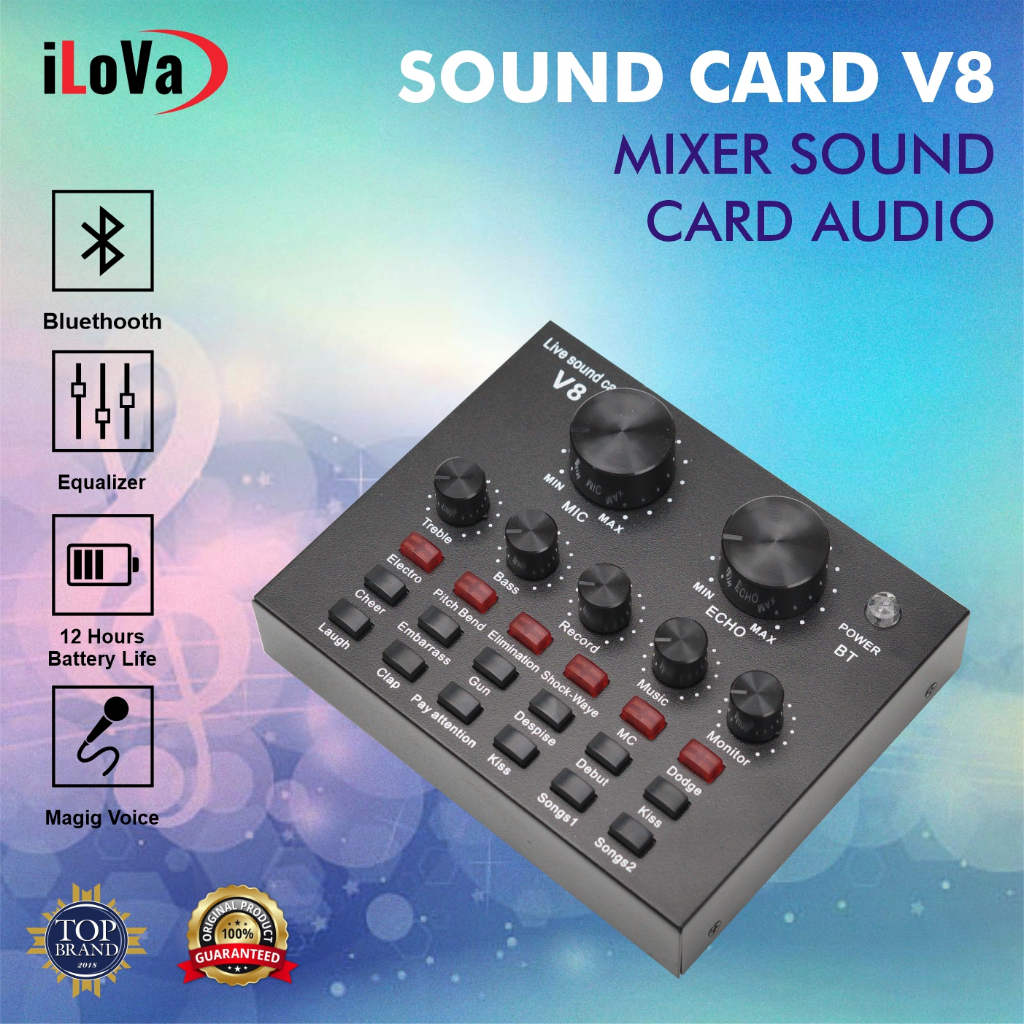 Jual Sound Card Microphone Singingin Live Sound External Mixer | Shopee ...