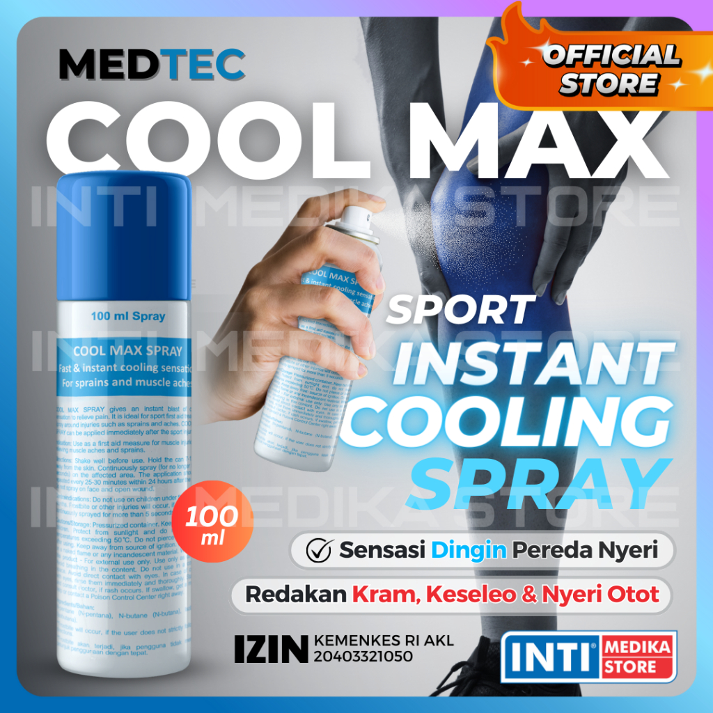 Jual MEDTEC - COOL MAX Spray Pereda Nyeri Cedera Kram Otot | No Pain ...