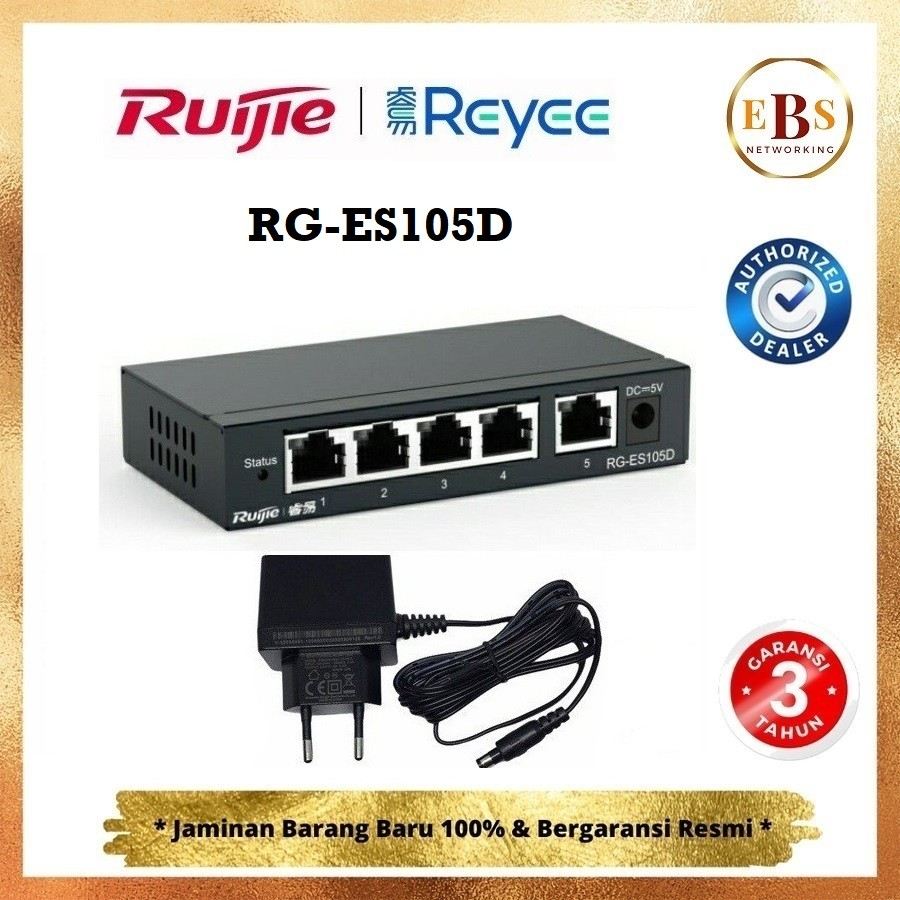 Jual Ruijie ES105D Reyee Switch RG-ES105D Series Metal Case Unmanaged | Shopee Indonesia