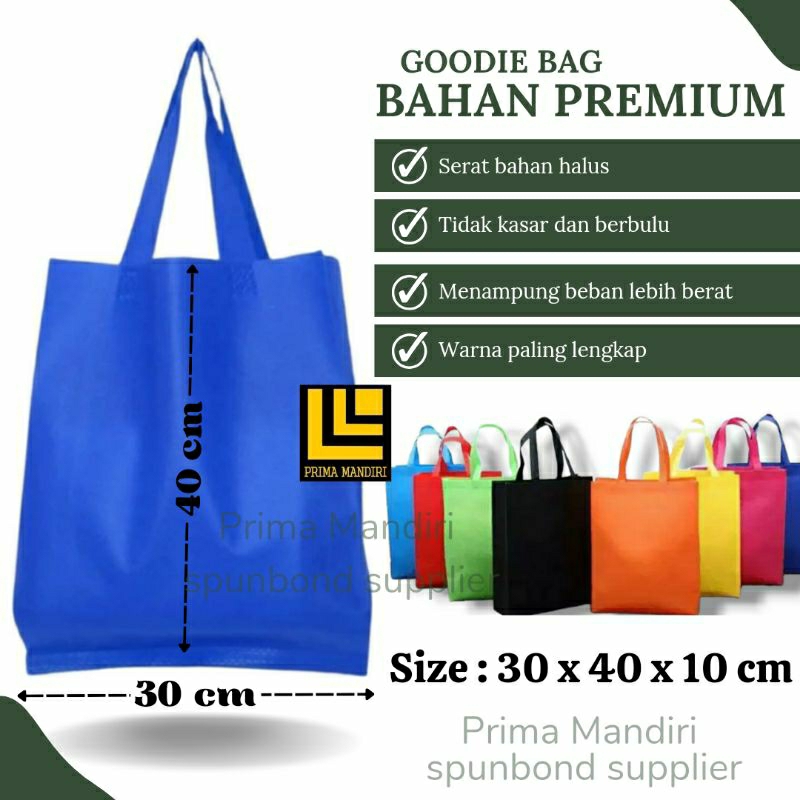 Jual Tas spunbond goodie bag TEBAL 30x40 x10 cm tas kain spunbond,tas belanja,tote bag spunbond ...