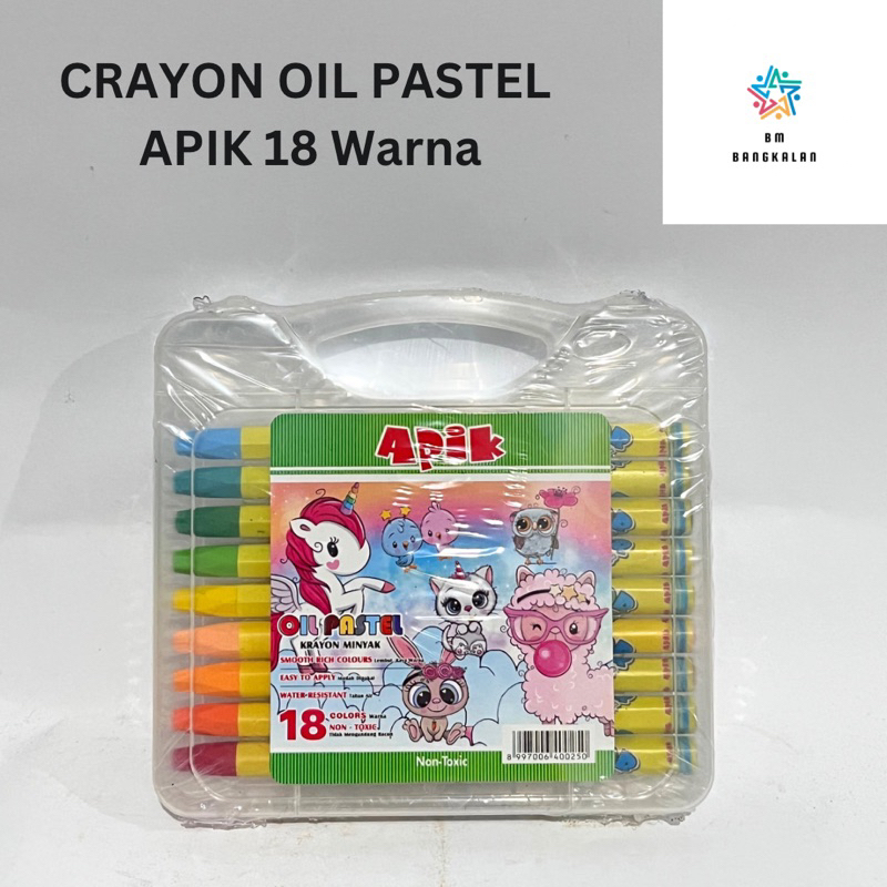 Jual Crayon Oil Pastel APIK 18 warna | Shopee Indonesia