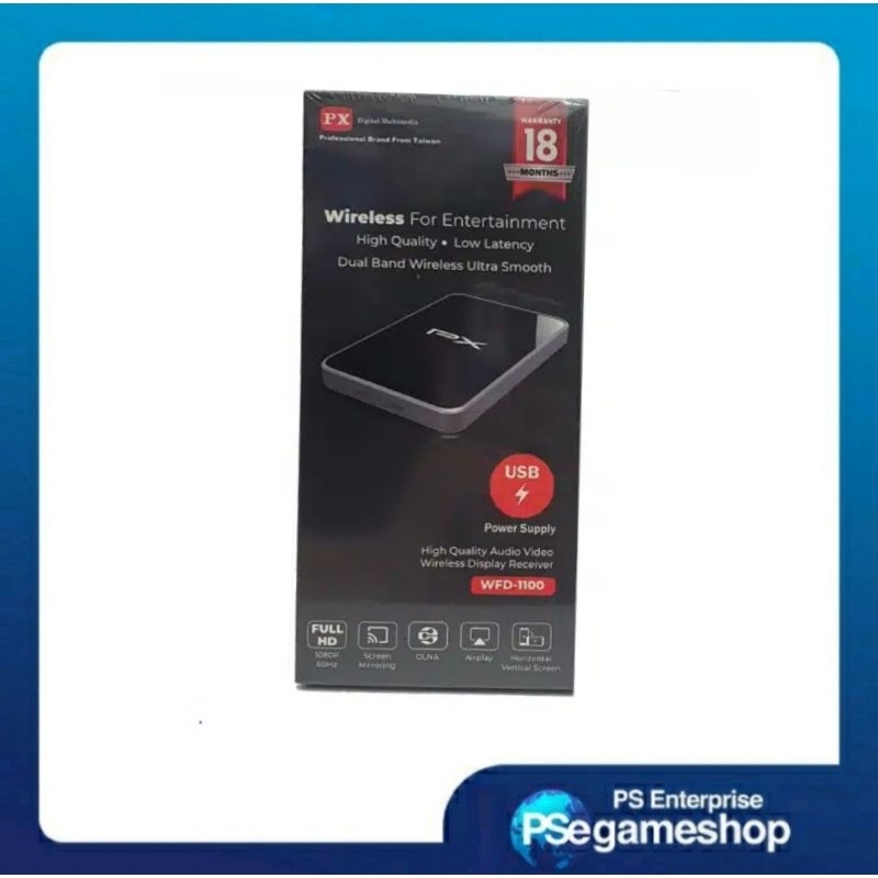 Jual PX WFD-1100 Wireless 60Hz HDMI Receiver Audio Video Display Mirroring | Shopee Indonesia