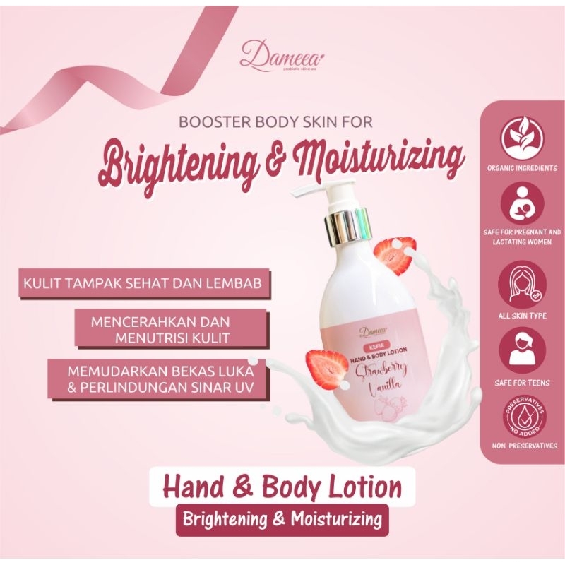 Jual Body Lotion 300ml | Dameea Body Lotion Cream Organic Milk Kefir ...