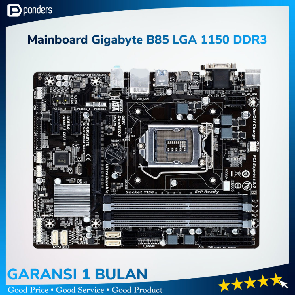 Jual Mainboard Intel Gigabyte B85 LGA 1150 DDR3 Support Gen4 | Shopee ...