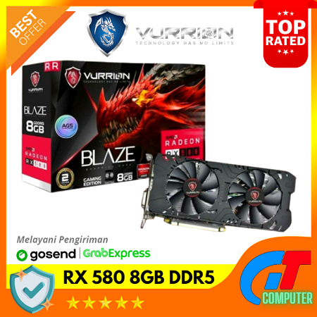 Jual VURRION BLAZE RADEON RX580 8GB RX 580 8G RX-580 8GB AMD RADEON ...