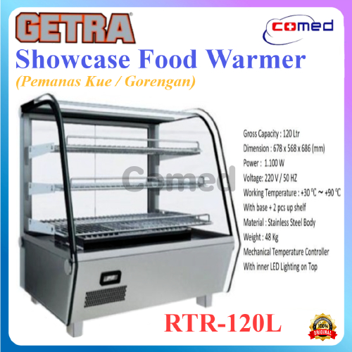 Jual CMAX SHOWCASE FOOD WARMER GETRA RTR-120L SOCES Pemanas Kue ...