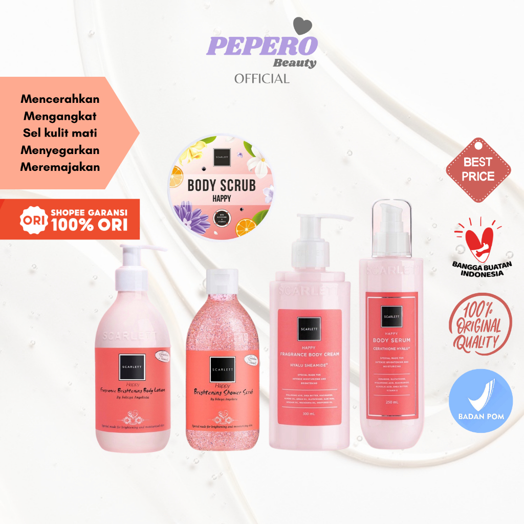 Jual SCARLETT Whitening Happy Series - Body Lotion | Body Cream ...