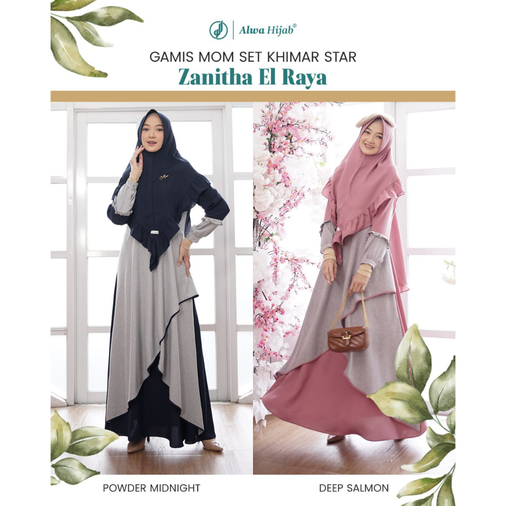 Jual GAMIS ONE SET KHIMAR STAR ZANITHA BY ALWA HIJAB ORIGINAL | Shopee ...