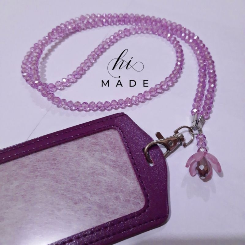 Jual Lanyard crystal name tag kristal tali gantung photocard holder id ...