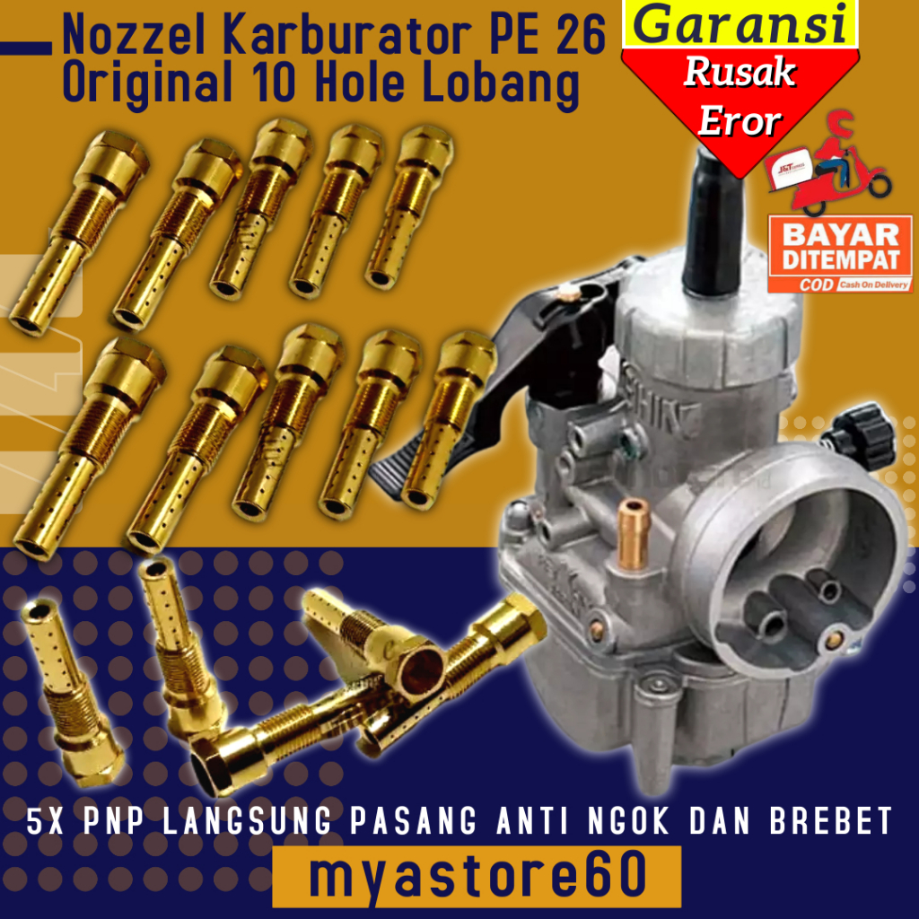 Jual Nozel Nozzel Nosel Karburator Karbu Carburator PE NSR 26 PE26 NSR26 Holes 10 Hole Settingan ...