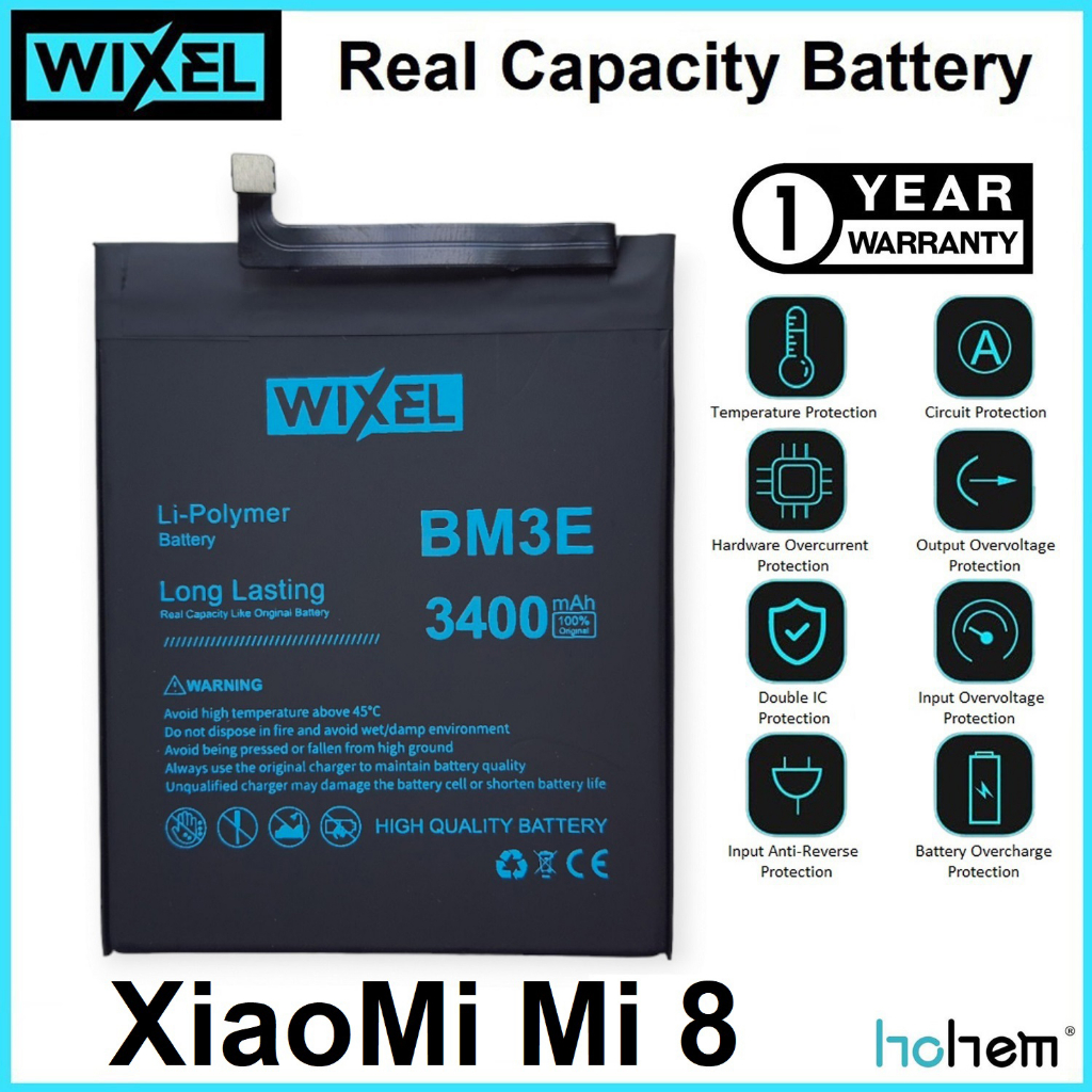 Jual WIXEL Baterai XiaoMi BM3E Mi8 Mi 8 Double Power Batre Batrai ...