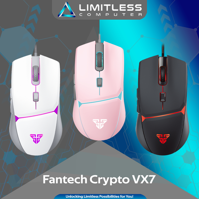 Jual Fantech CRYPTO VX7 RGB Macro 6D Mouse Gaming | Shopee Indonesia