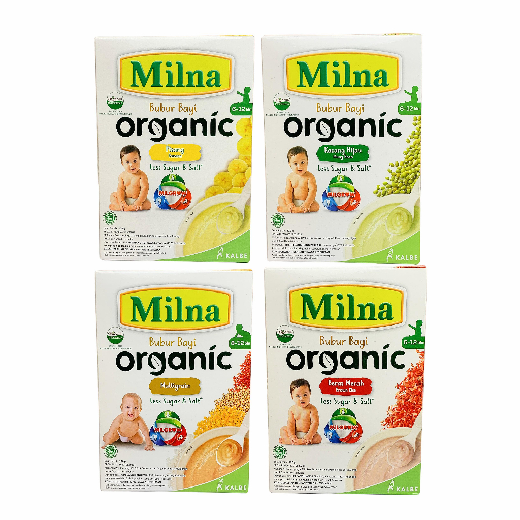 Jual MILNA Bubur Bayi Organic 120g - Bubur Mpasi Bayi Makanan Bayi 6 8 ...