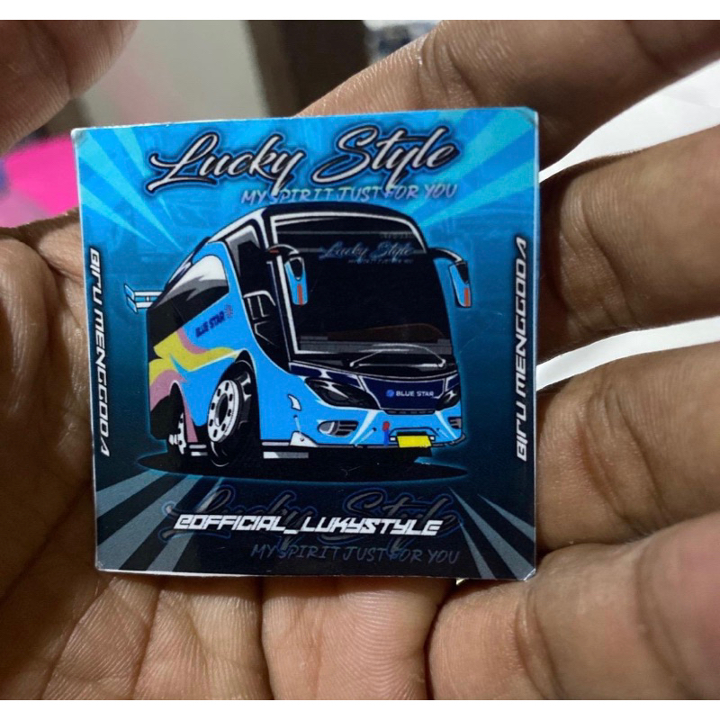 Jual stiker bus blue star lucky style | Shopee Indonesia