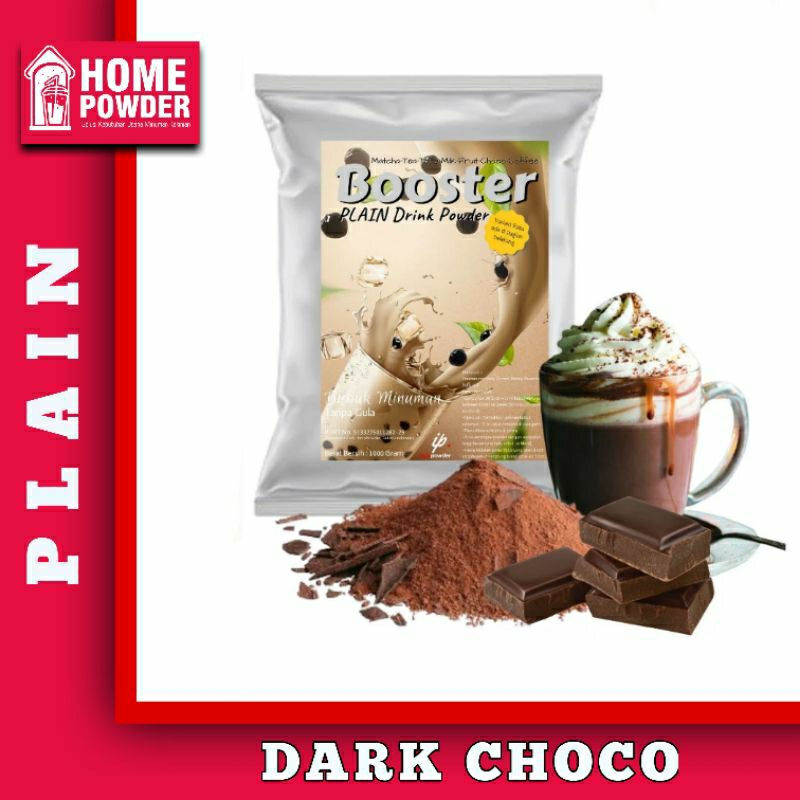 Jual Bubuk Minuman PLAIN Dark Choco Drink Powder BOOSTER CHOZO Coklat ...