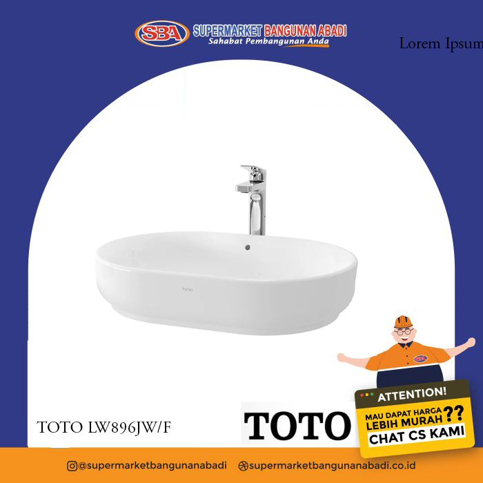 Jual WAHSTAFEL TOTO LW896JW/F OMNI OVAL CONSOLE LAV COMPLETE WITH ...