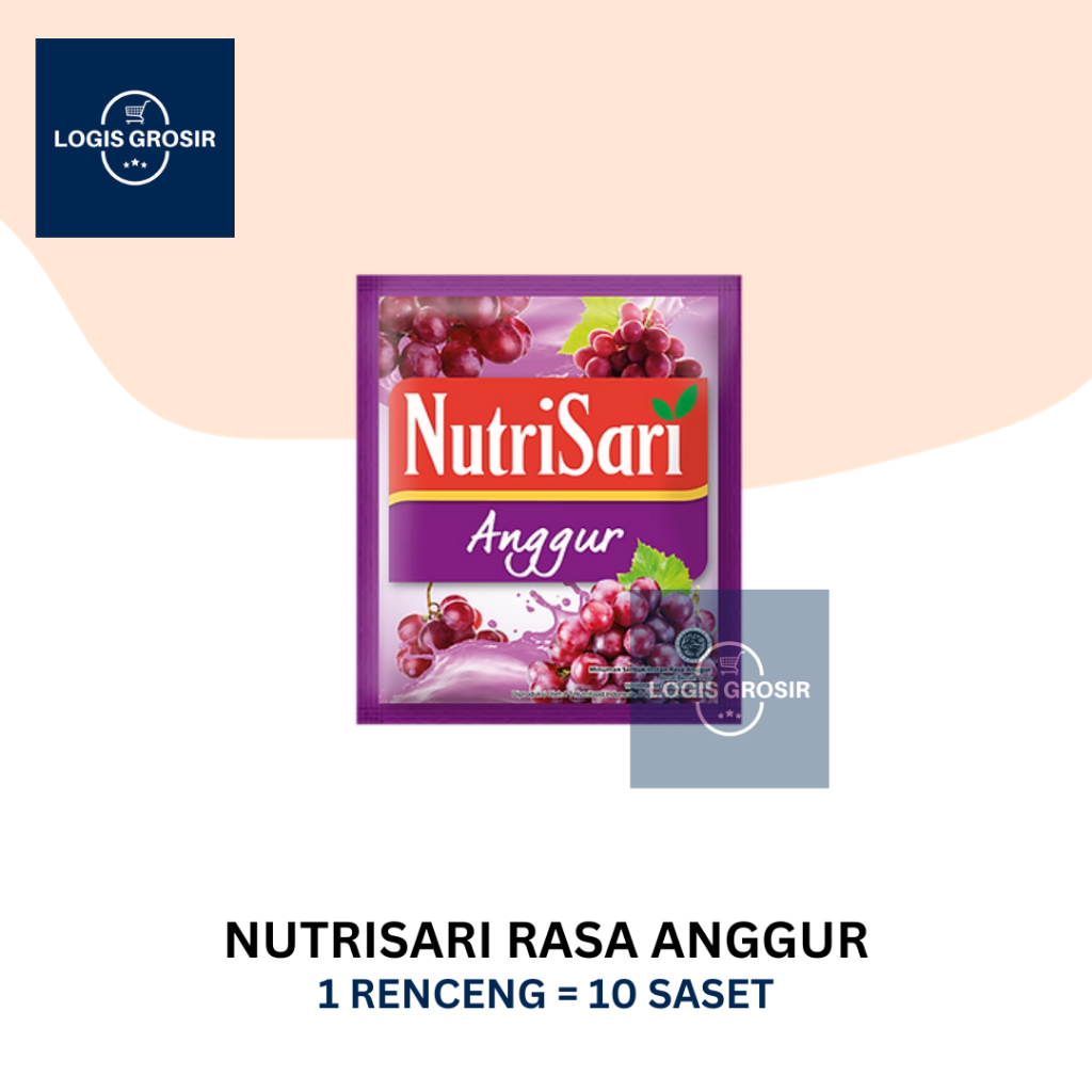 Jual NutriSari Nutri Sari Anggur Ungu Renceng 10 Sachet Bungkus Pcs ...