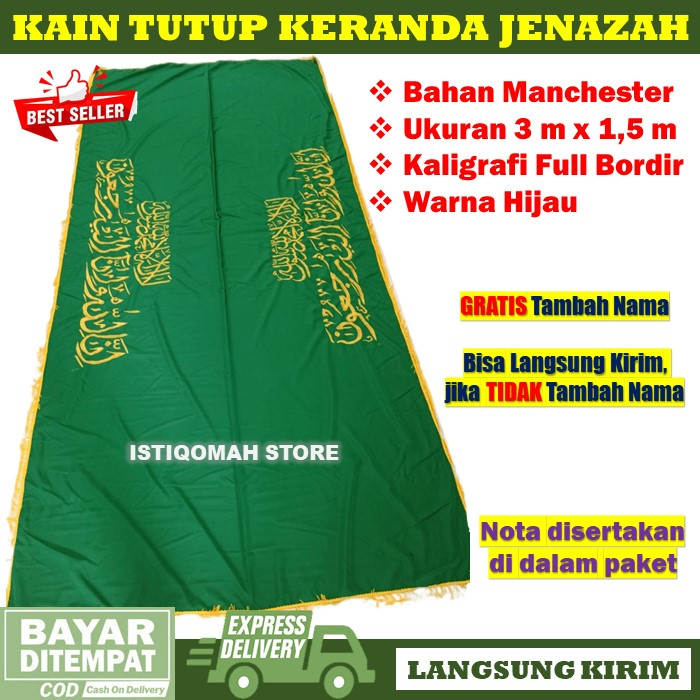 Jual Kain Tutup Keranda Jenazah Murah Bahan Manchester Kaligrafi Full ...