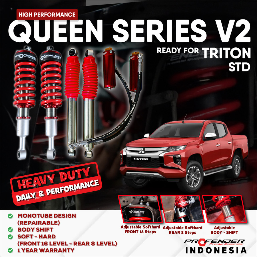 Jual Shock Coilover PROFENDER QUEEN SERIES V2 not TEIN Mitsubishi ...