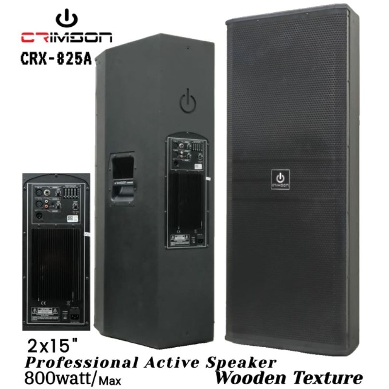Jual Speaker Aktif Box Kayu 15 inch CRX 825 2 x 15 inch CRIMSON 1 UNIT ...