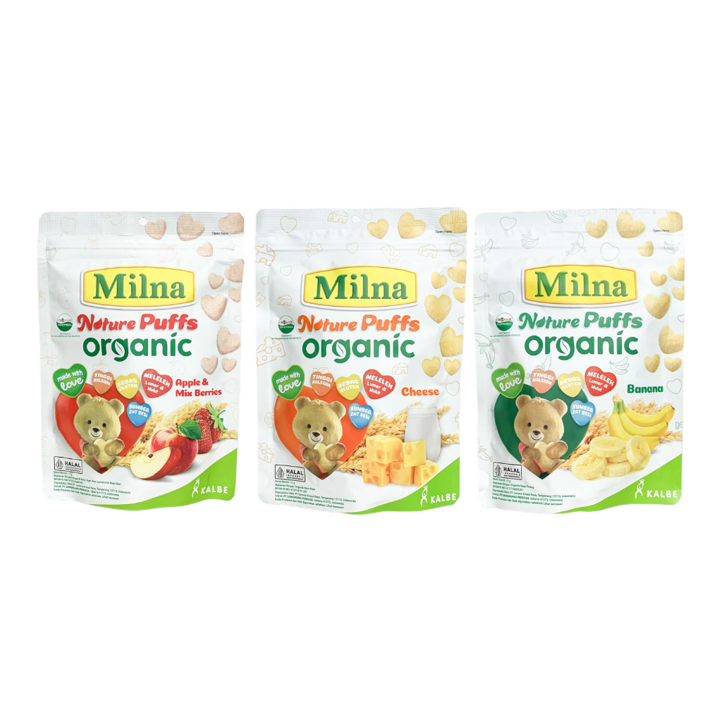 Jual MILNA Nature Puff Organic 15G | Snack Bayi Cemilan Mpasi Bayi ...