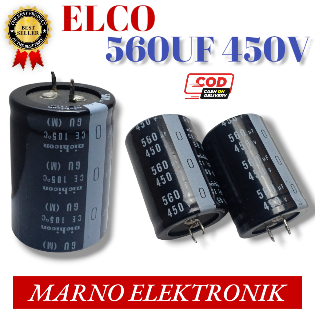 Jual CAPASITOR KAPASITOR ELCO 450V 560UF 450V560UF ASLI ORIGINAL ORI | Shopee Indonesia