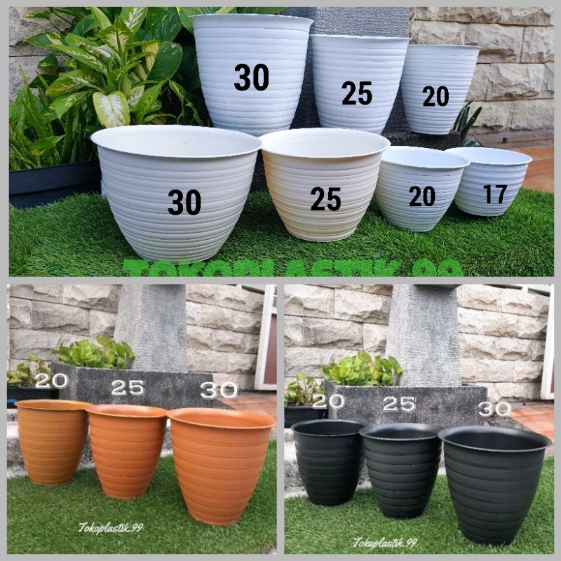 Jual Pot bunga plastik MADU/ TAWON (Type bukan diameter) T. 17-20-25-30 ...