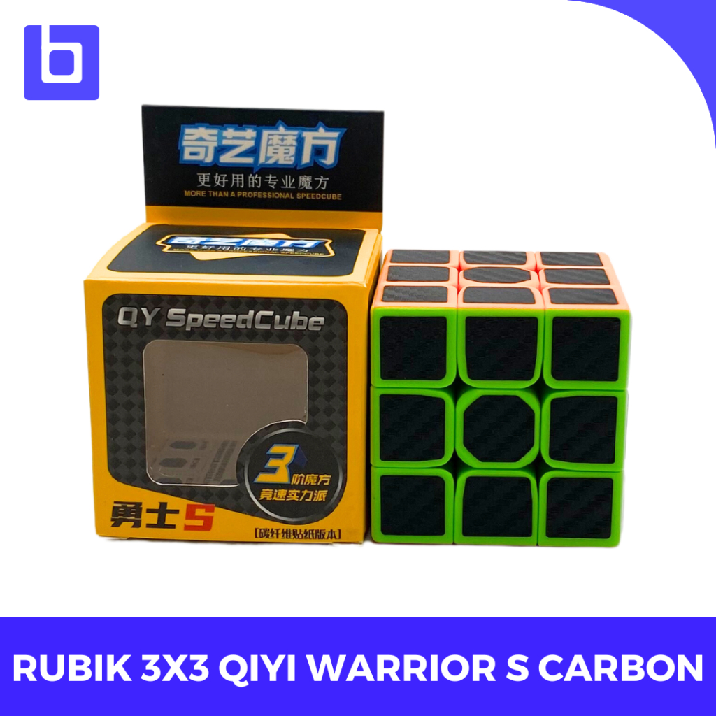 Jual Cube 3x3 - Qiyi Warrior W Carbon Sticker - QiYi Warrior W Sticker ...