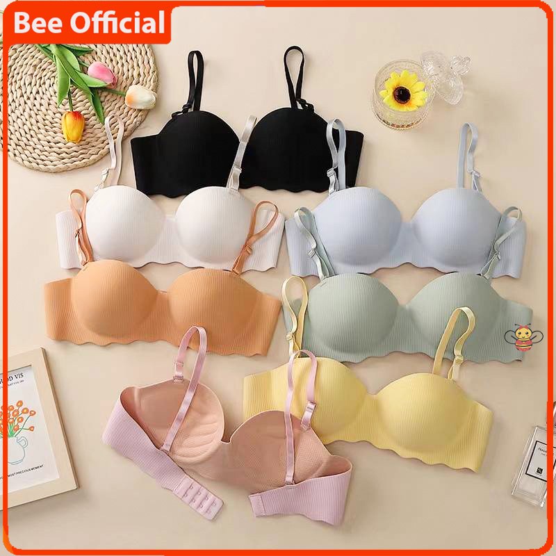 Jual BEE - BH Push Up Tanpa Kawat Pakaian Dalam Bra Wanita Motif Salur ...