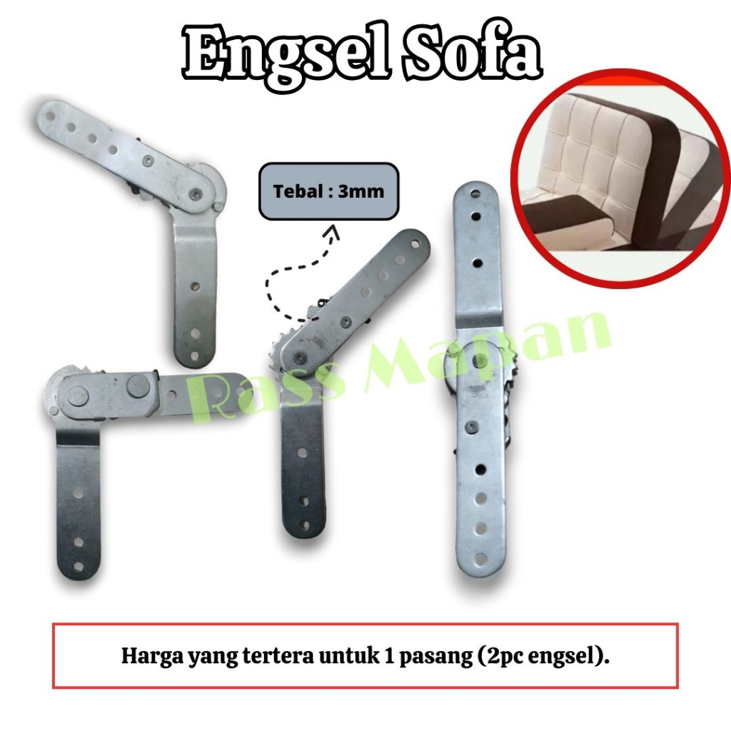 Jual 1 PASANG Engsel Sofa / Engsel Sofa Bed / Engsel Jam / Engsel ...