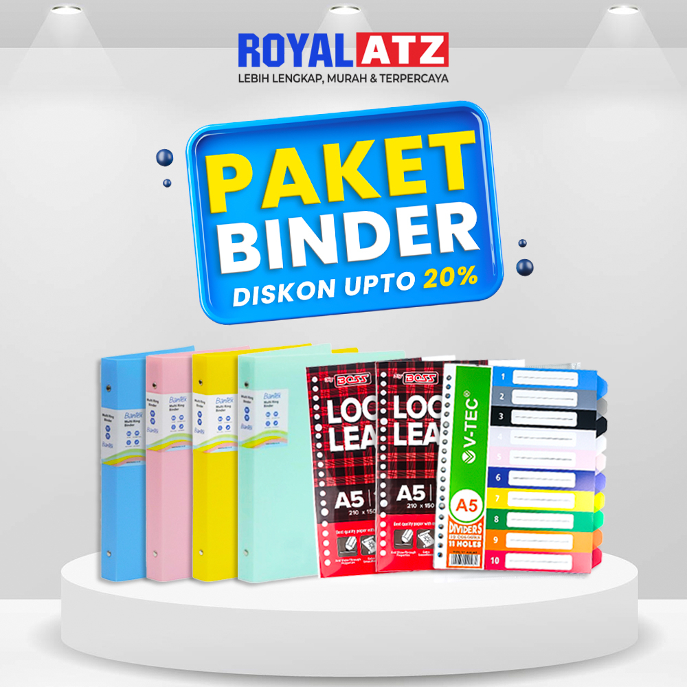 Jual Paket Bundling Binder Ukuran A5 (Binder, Isi Binder Dan Pembatas ...