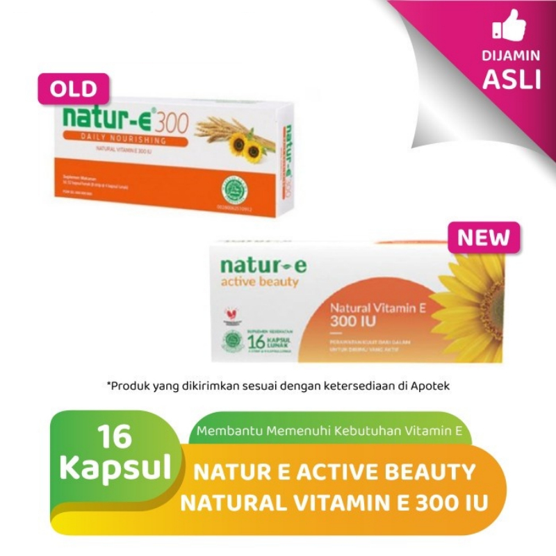 Jual Natur E Active Beauty Natural Vitamin E 300 IU Soft Capsule ...