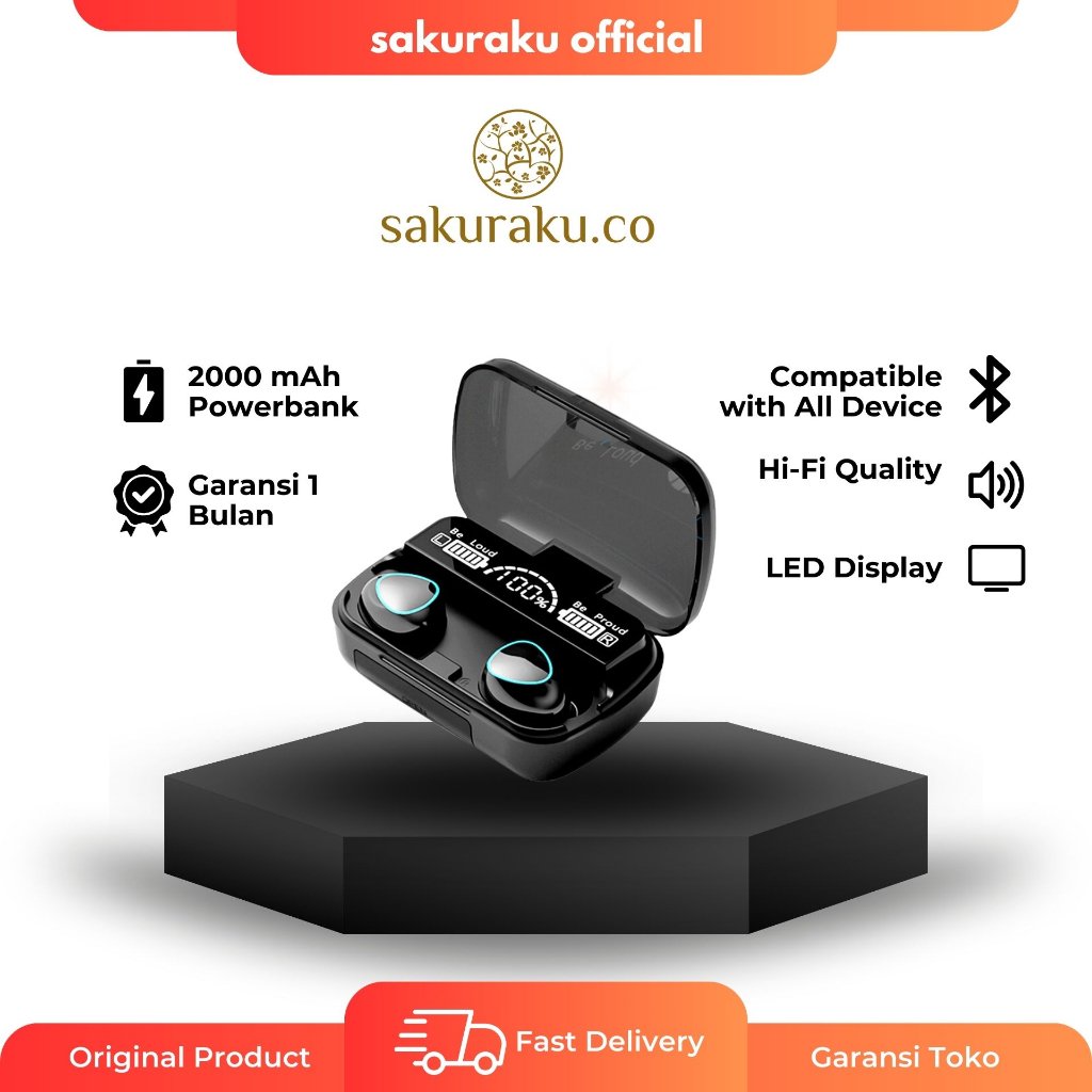 Jual M10 TWS V5.3 BT Wireless Headset Bluetooth | Shopee Indonesia