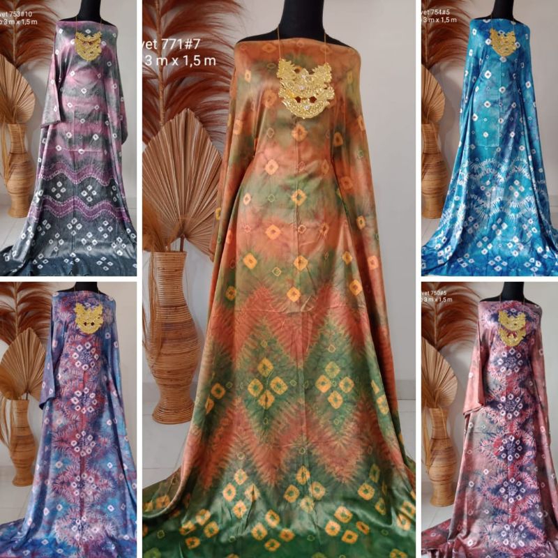 Jual KAIN JUMPUTAN PALEMBANG VELVET 3 METERAN BAHAN DASAR BATIK KHAS ...