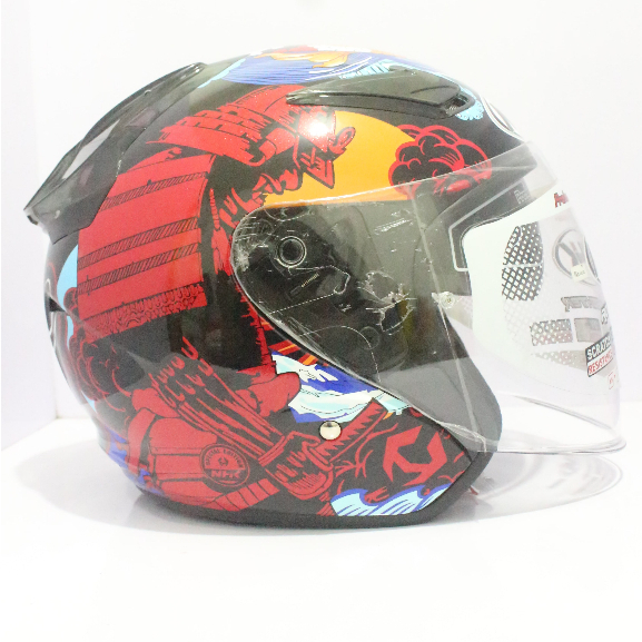 Jual HELM NHK R-1 SAMURAI SE HELM HALF FACE Visor | Shopee Indonesia