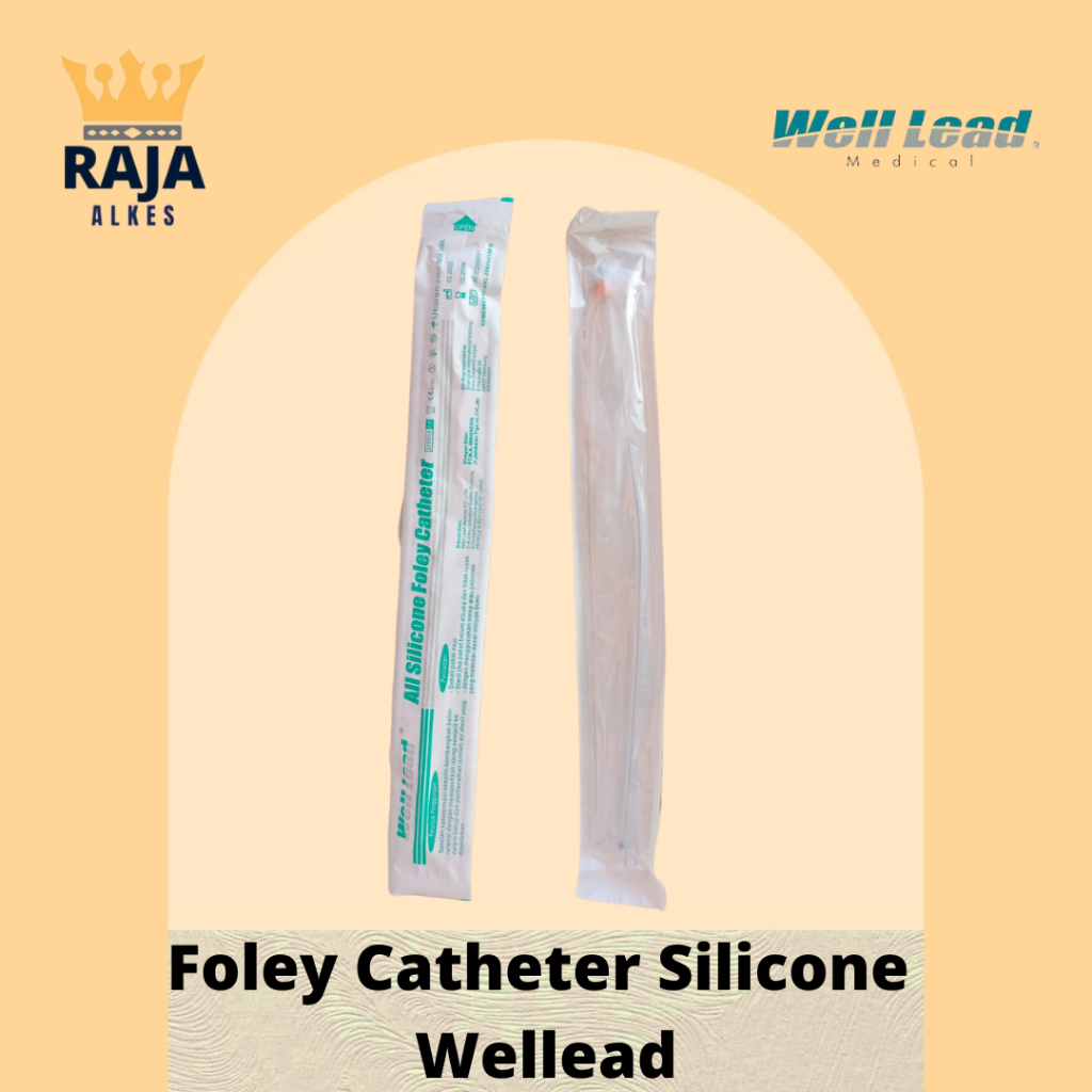 Jual Foley Catheter WELL LEAD 14 16 18 Fr Silicone 2 Way Foley Kateter ...
