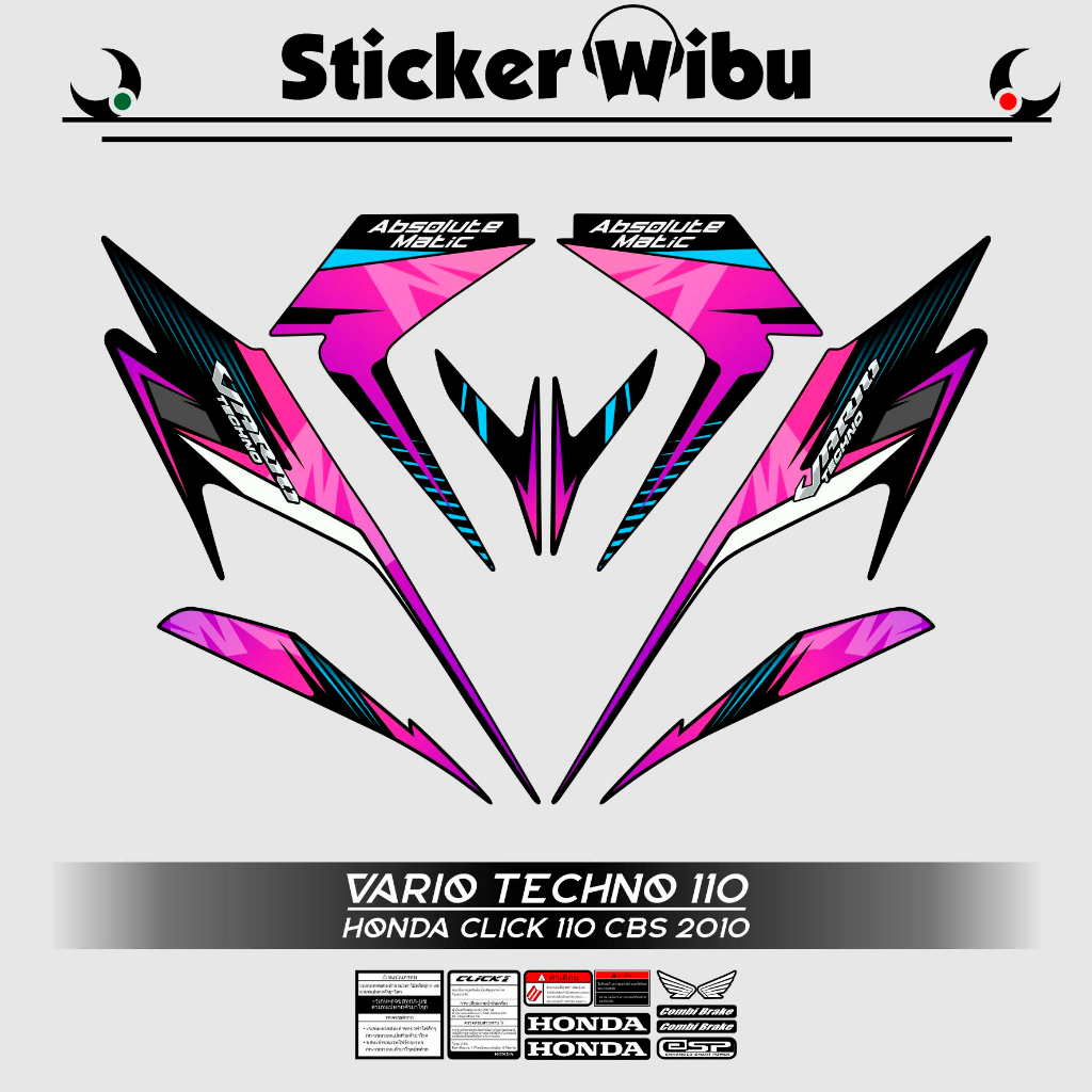 Jual STRIPING VARIO TECHNO 110 / 2 / STIKER VARIO / STICKER / VARIO ...