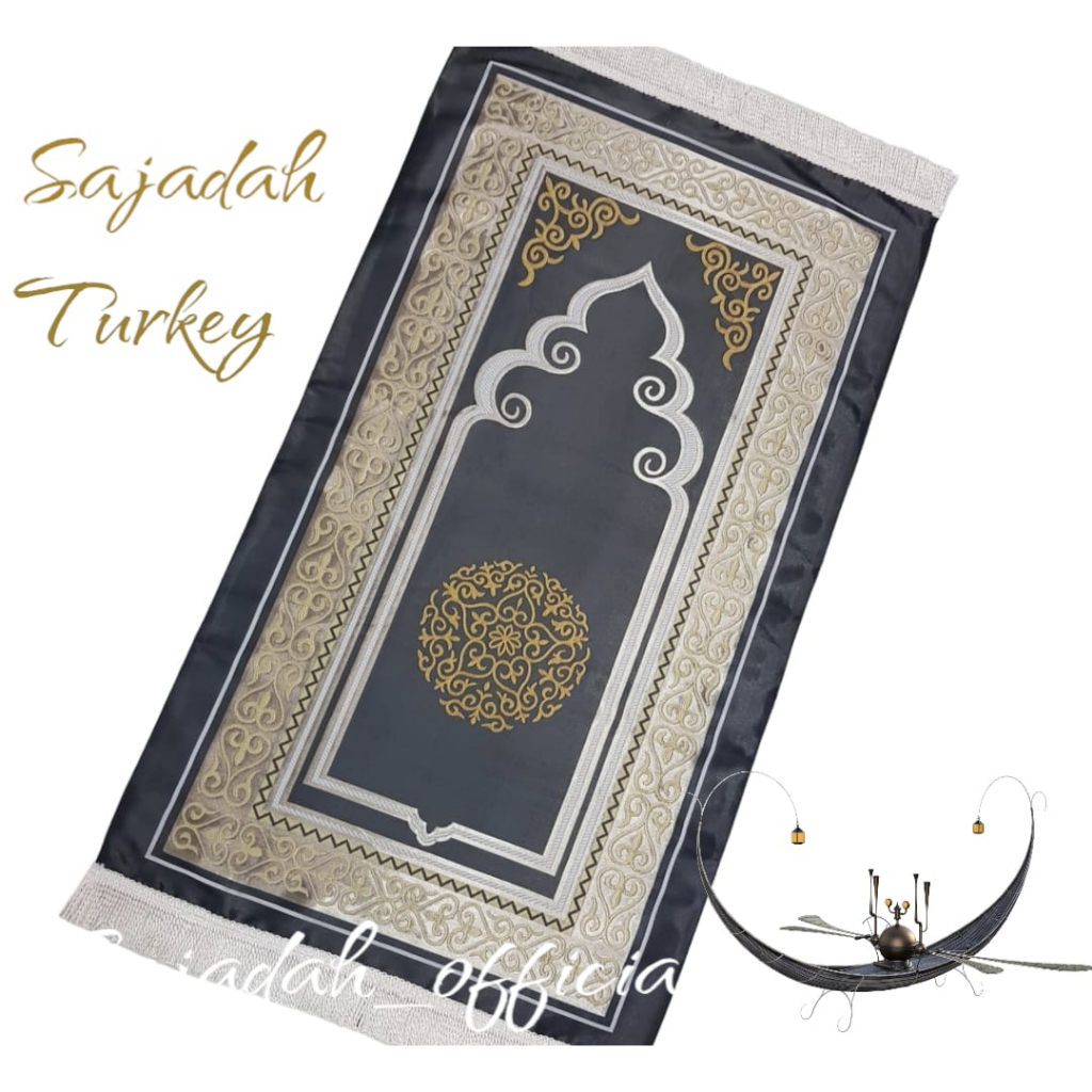 Jual sajadah turki prayer rug turkey bahan satin premium turkey JZW-018 ...