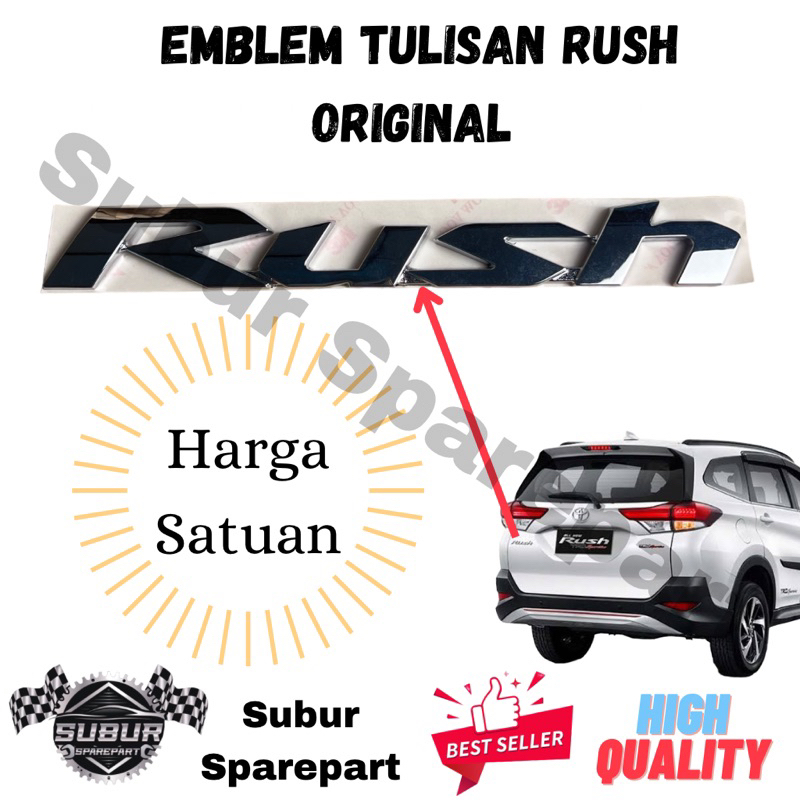 Jual Logo Emblem Tulisan Rush Original | Shopee Indonesia