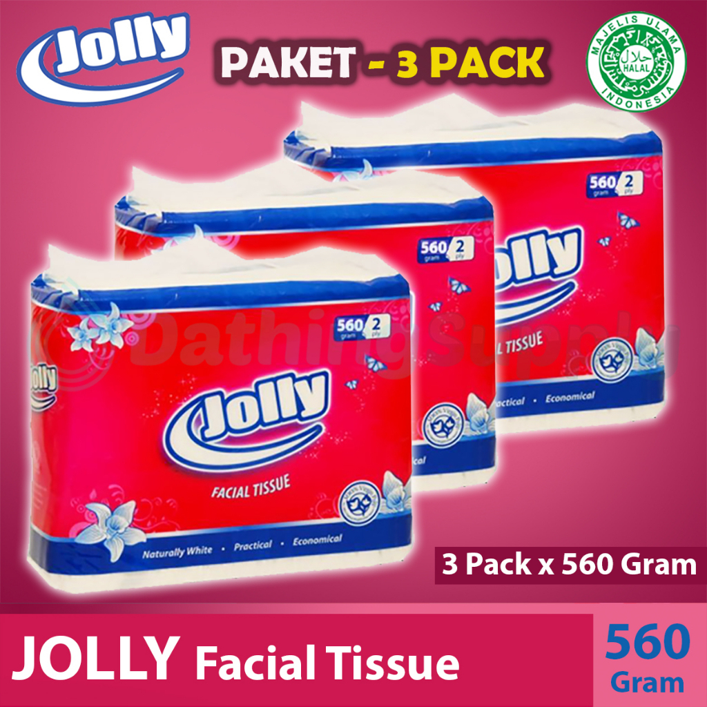 Jual Tissue Jolly Facial Isi 560 Gram - 2 Ply / Tisu Wajah Halus Lembut ...