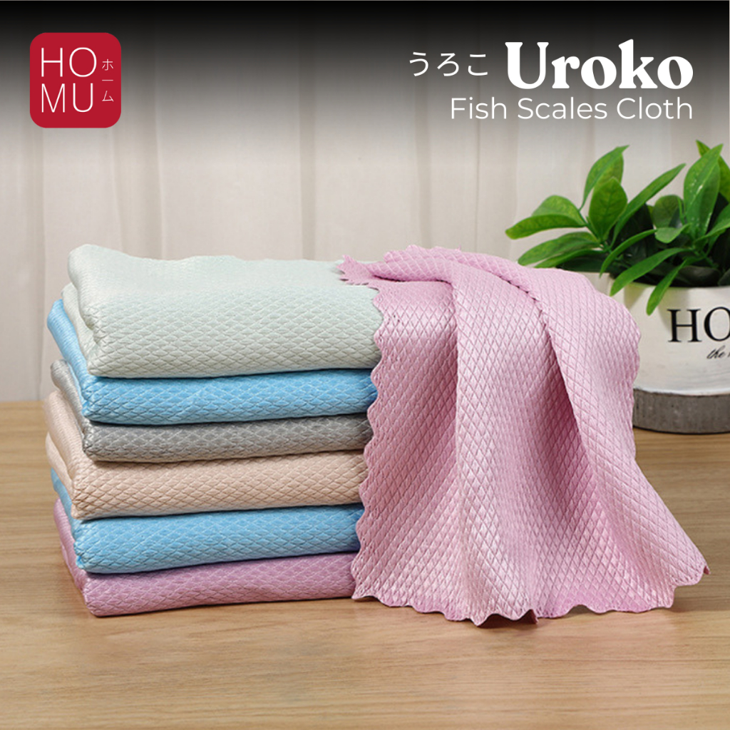 Jual HOMU UROKO FISH SCALES CLOTH RAG MICROFIBER KAIN LAP MEJA PIRING ...
