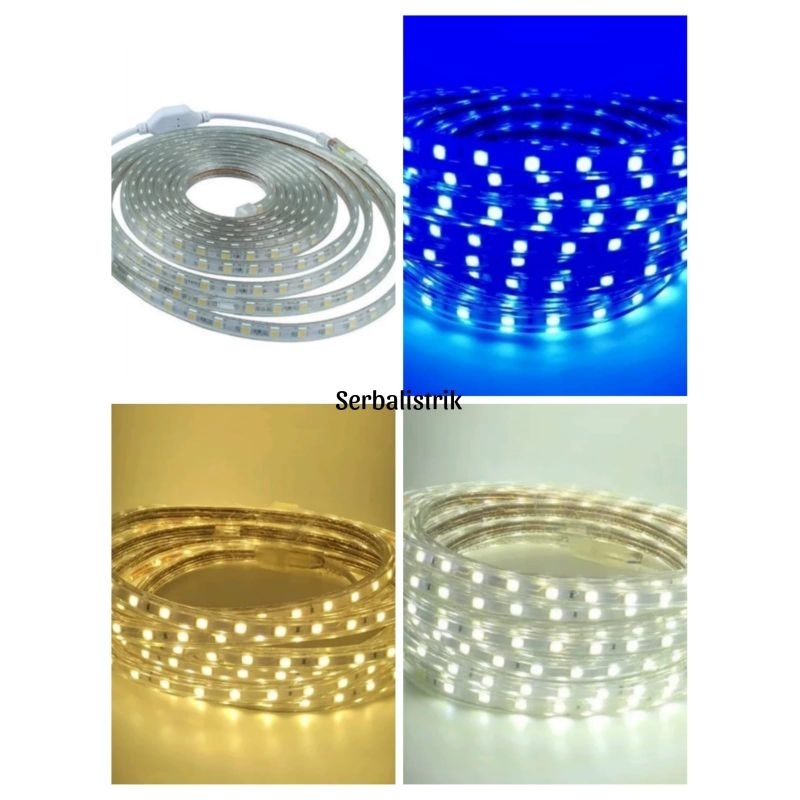 Jual Lampu selang led strip SMD 5050 1M sampai 10M + soket led strip ...