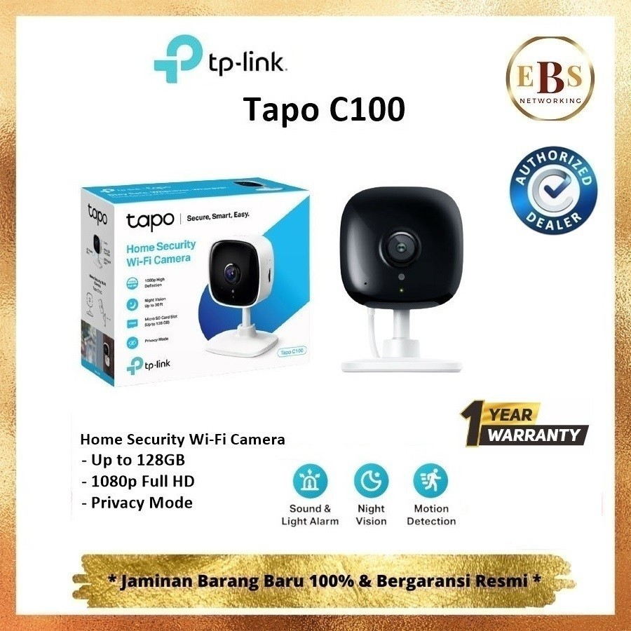Jual TpLink Tapo C100 Home Security Wi-Fi Camera | Shopee Indonesia