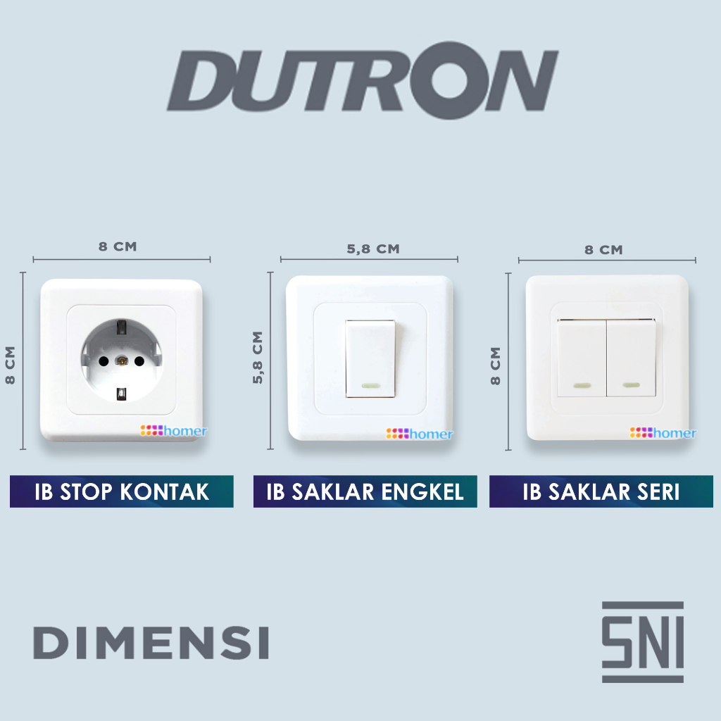 Jual DUTRON Stop Kontak Inbow Stop Kontak stopkontak Tanam Dinding Saklar Engkel Single Inbow ...
