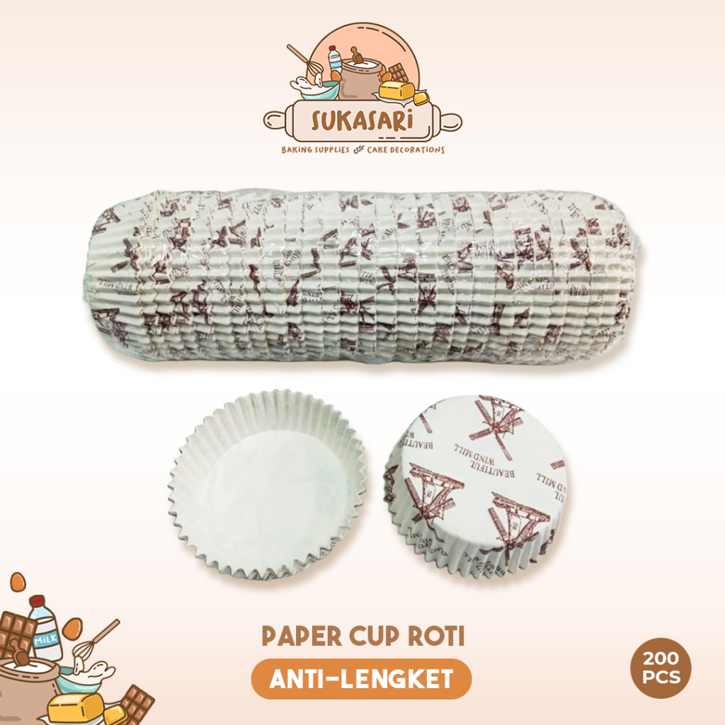 Jual Sukasari - Paper Cup Roti 200pcs / Alas Roti Bulat Anti Lengket ...